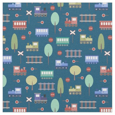 Train and Railway Fabric | Zazzle