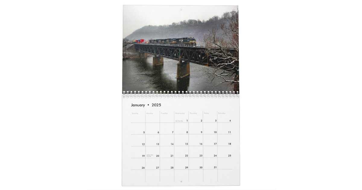 Trains on Bridges Calendar | Zazzle