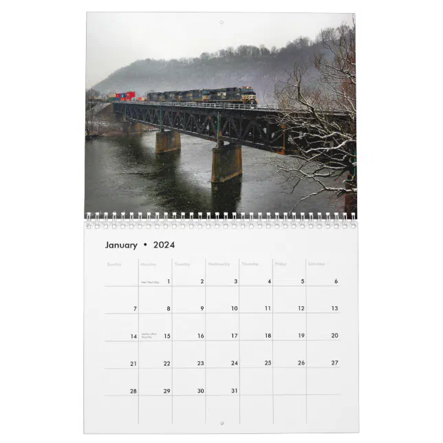 Trains on Bridges Calendar | Zazzle