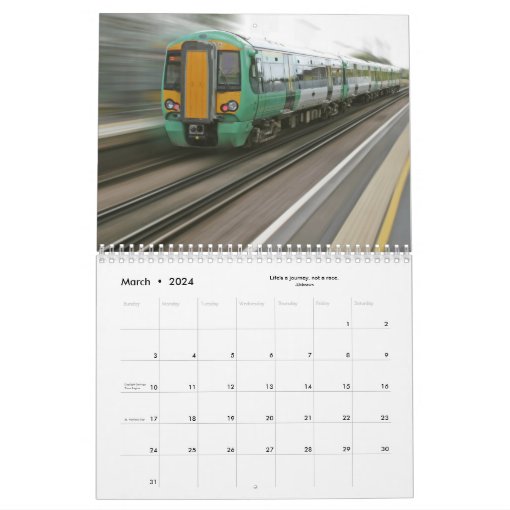 Trains, Tracks & Gorgeous Landscapes 12 month Calendar | Zazzle