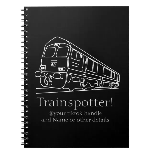 Trainspotter Class 66 Train Railway Railfan Diesel Notebook | Zazzle
