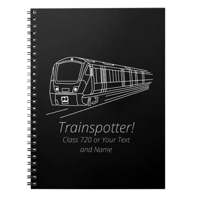 Trainspotter Class 720 UK Train Railway Railfan Notebook | Zazzle