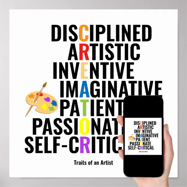 Traits of an Artist Poster | Zazzle