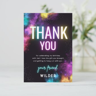 Trampoline Party Thank You Card | Zazzle