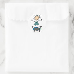 Trampoline Stick Figure Stickers Sticker | Zazzle