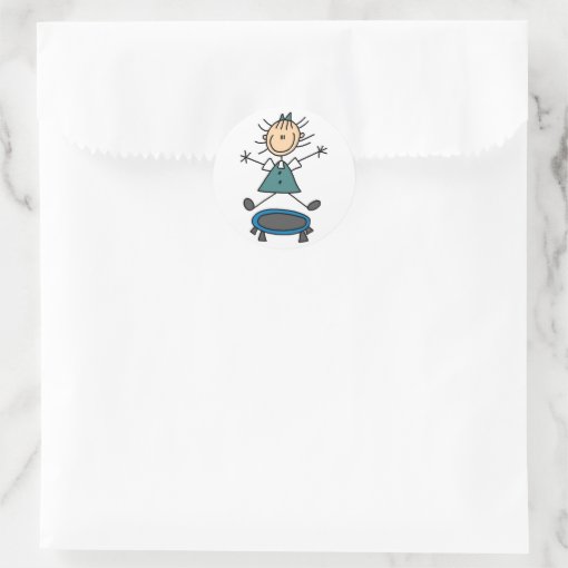 Trampoline Stick Figure Stickers Sticker | Zazzle