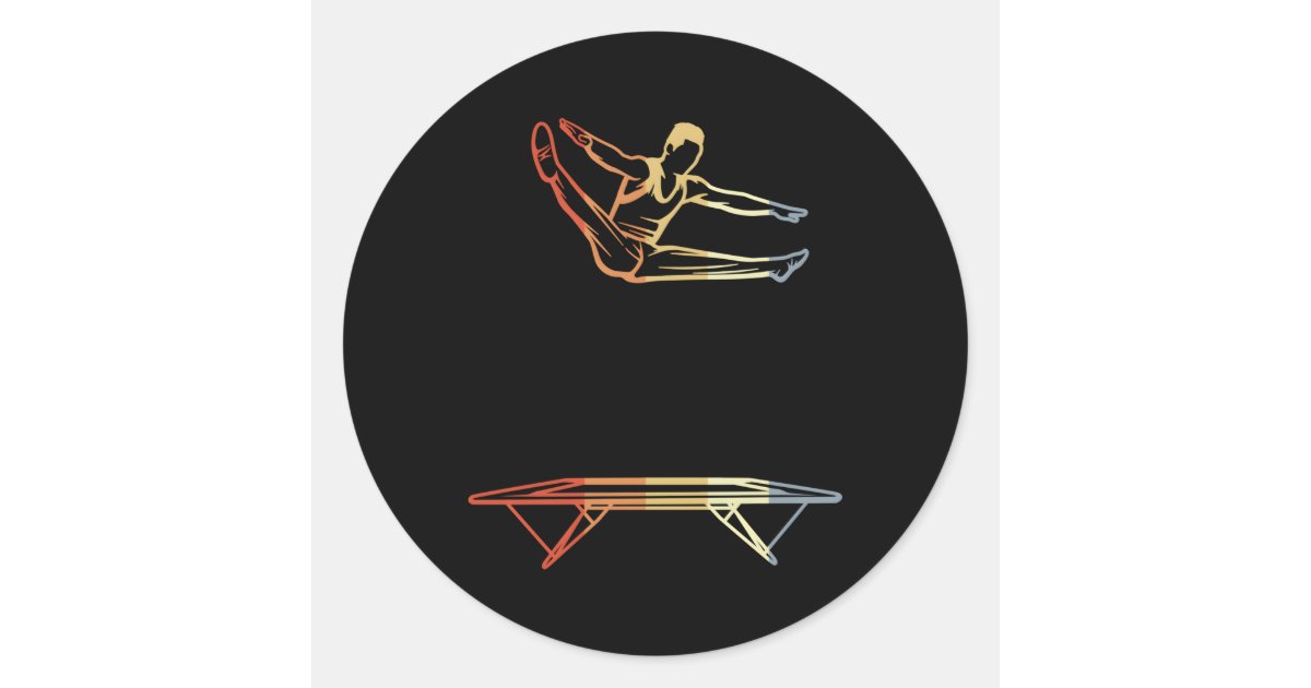 Trampolining Trampoline Classic Round Sticker | Zazzle