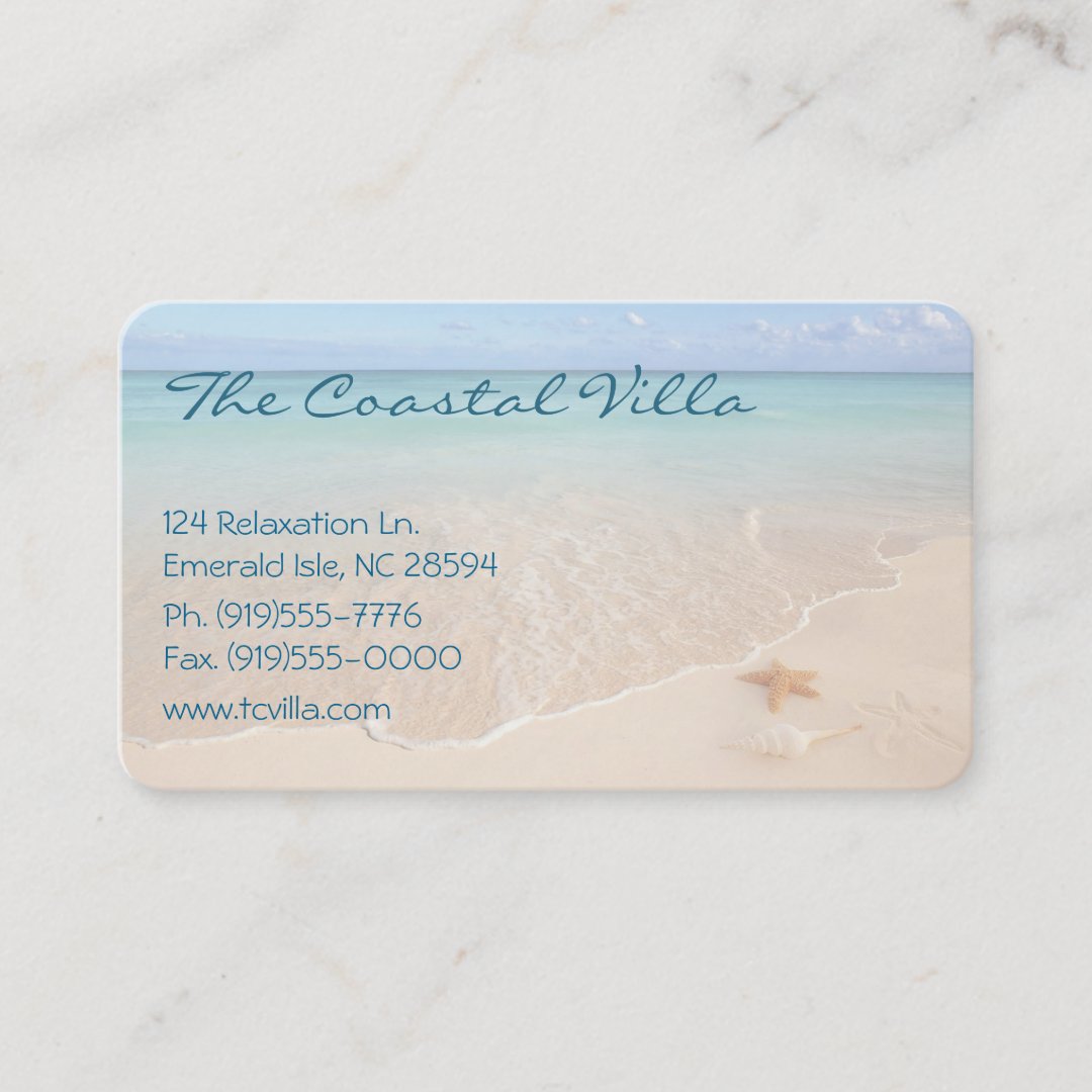 Tranquil Beach Business Card | Zazzle
