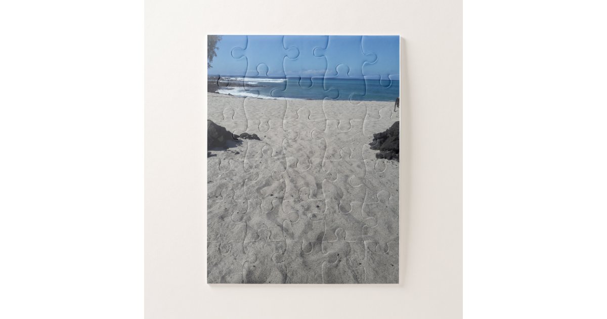 Tranquil beach scene jigsaw puzzle | Zazzle