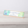 Tranquil Ocean Watercolor Desk Name Plate | Zazzle