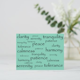 tranquility, peace, harmony postcard | Zazzle