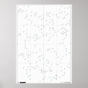 Tranquility Sector Poster Map for Clement Sector | Zazzle