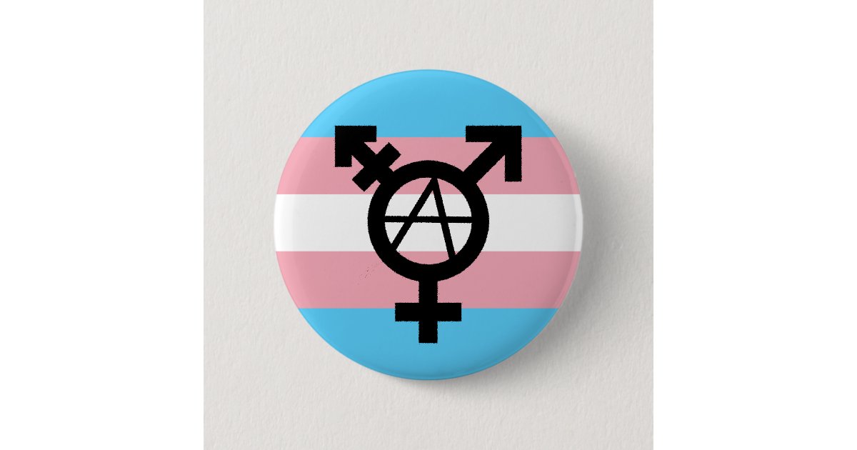 Trans Anarchy Flag Button | Zazzle