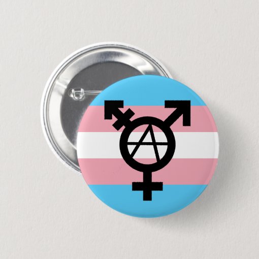 Trans Anarchy Flag Button | Zazzle