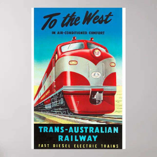 Trans-Australian Railway Poster | Zazzle
