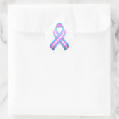 Trans Awareness Ribbon Round Sticker | Zazzle