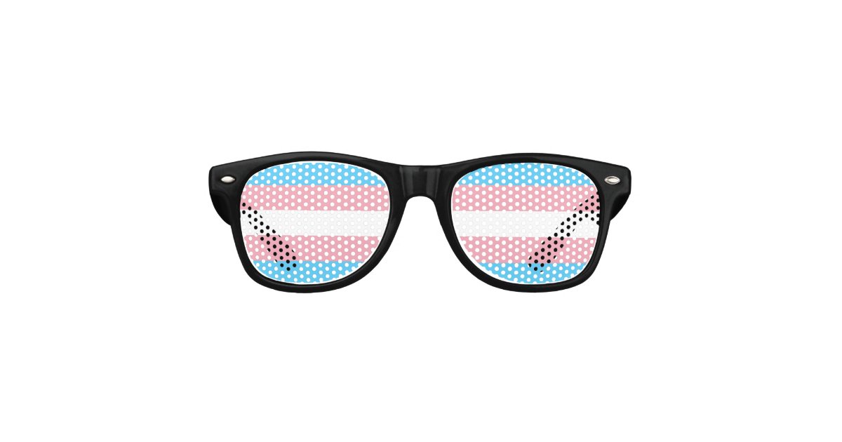 Trans Flag Retro Sunglasses | Zazzle