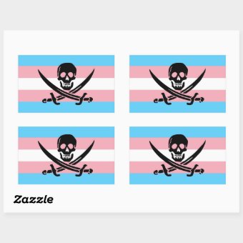 Trans Pirate Pride Sticker | Zazzle