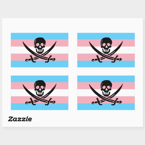 Trans Pirate Pride Sticker | Zazzle