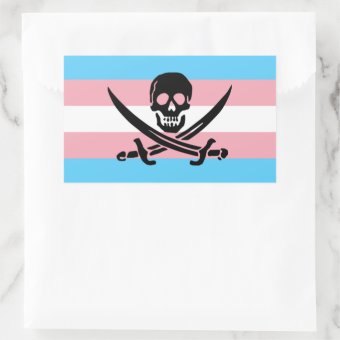 Trans Pirate Pride Sticker | Zazzle