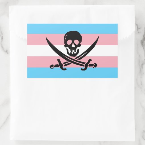 Trans Pirate Pride Sticker | Zazzle