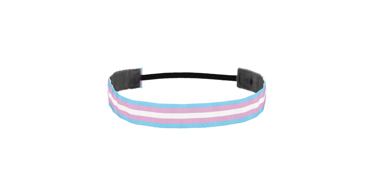Trans Pride Flag Athletic Headband | Zazzle