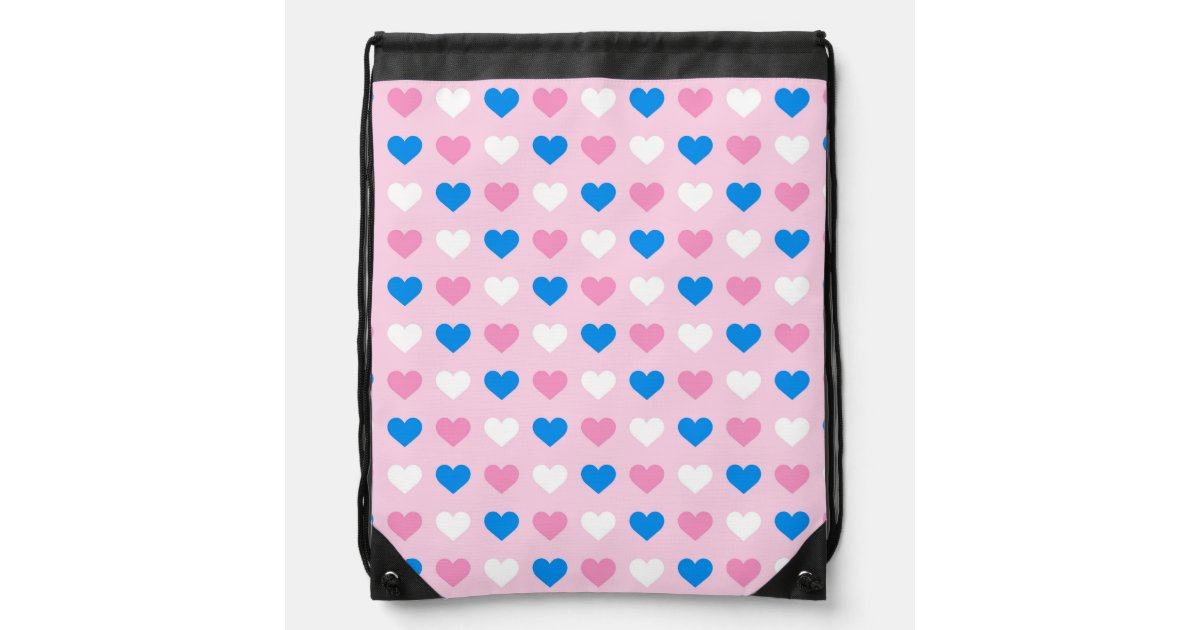 Trans Pride Flag Backpack, for Pride Month 2024 Drawstring Bag | Zazzle