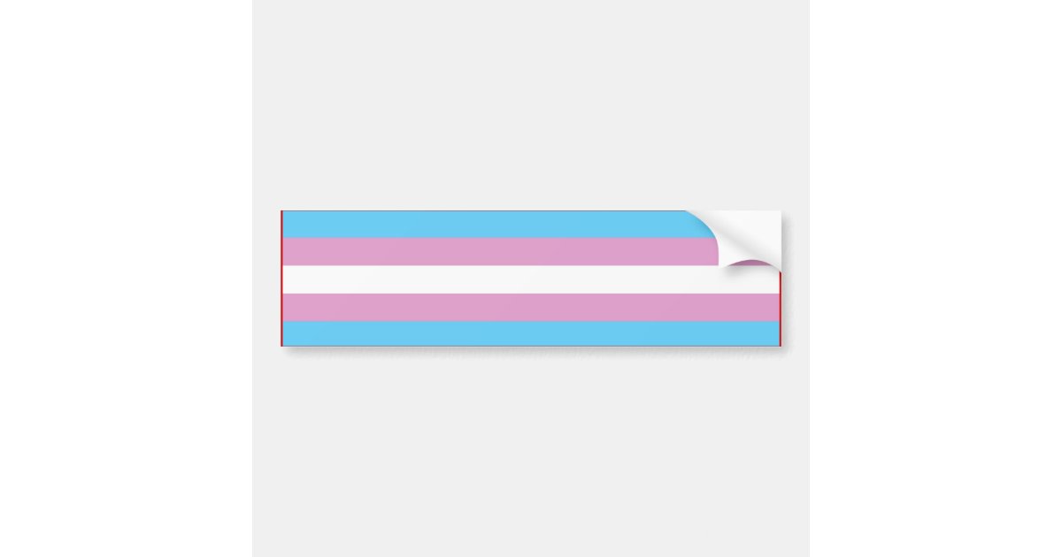 TRANS PRIDE FLAG BAR -.png Bumper Sticker | Zazzle