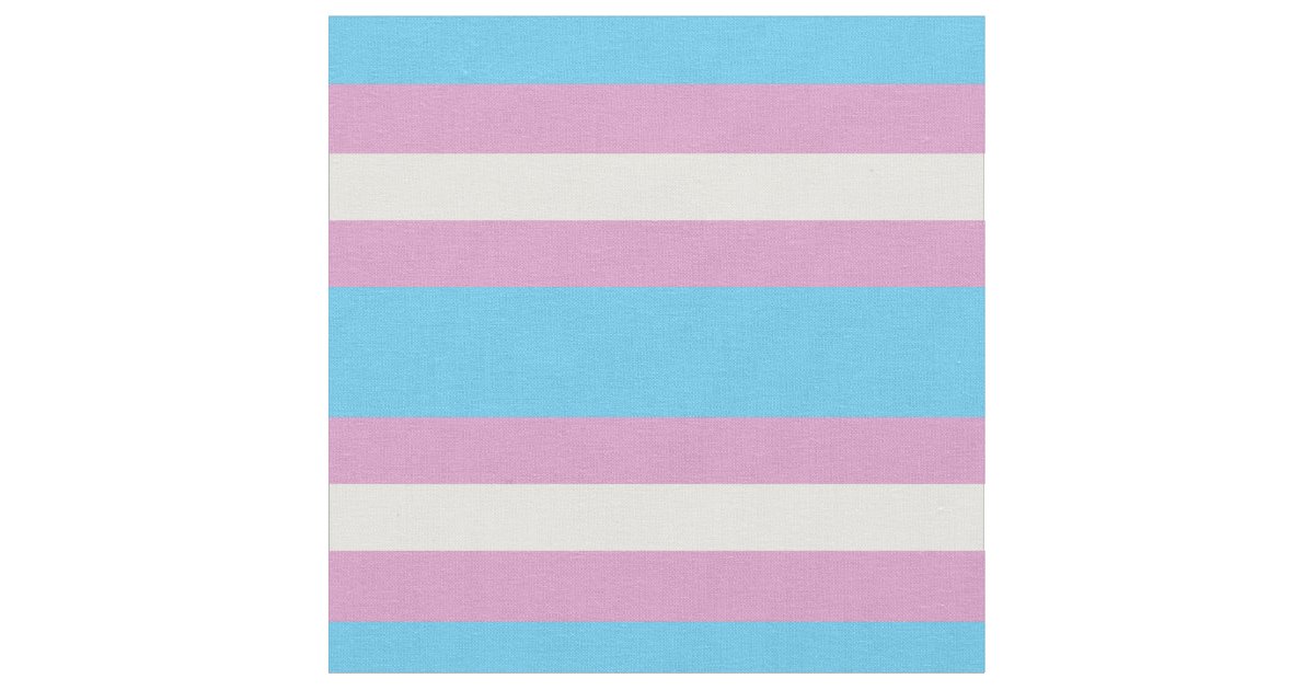 Trans Pride Flag Fabric | Zazzle