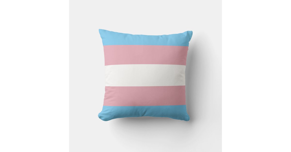 Trans Pride Flag Throw Pillow | Zazzle