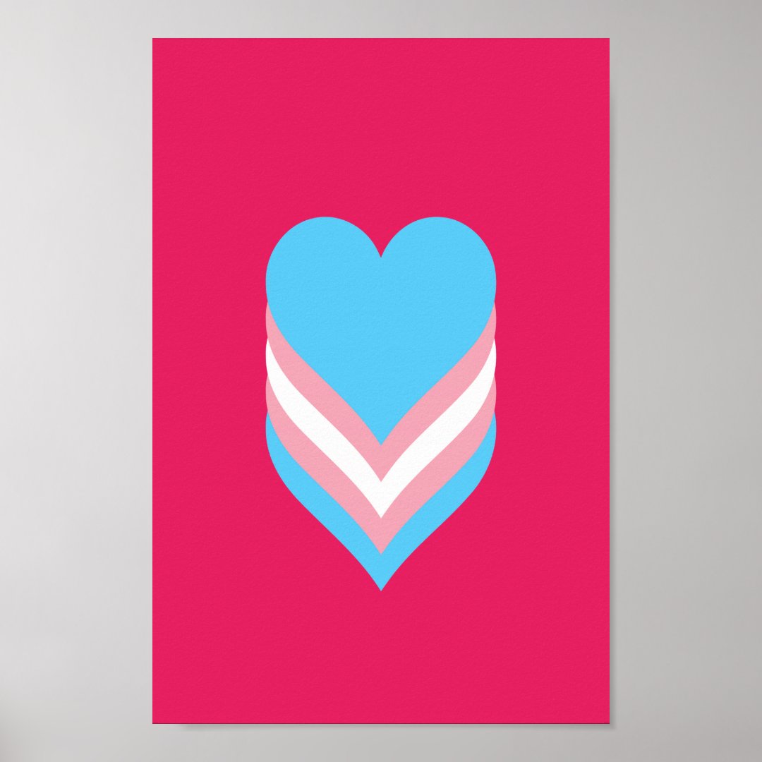 trans-pride-hearts-01.png poster | Zazzle