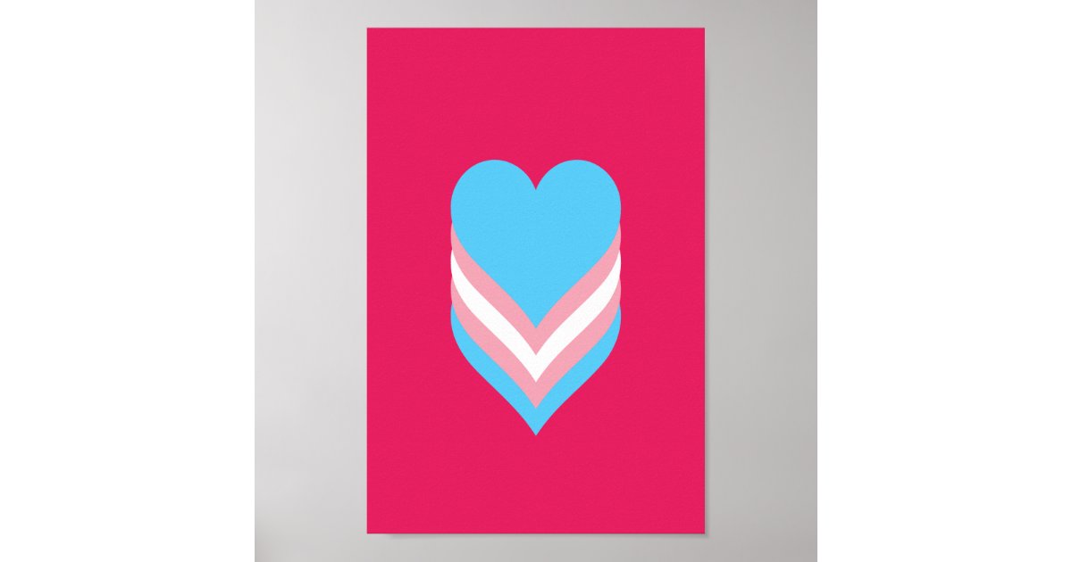 trans-pride-hearts-01.png poster | Zazzle