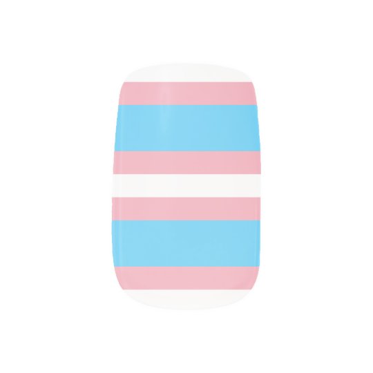 Trans Pride Nails Minx Nail Art | Zazzle.com