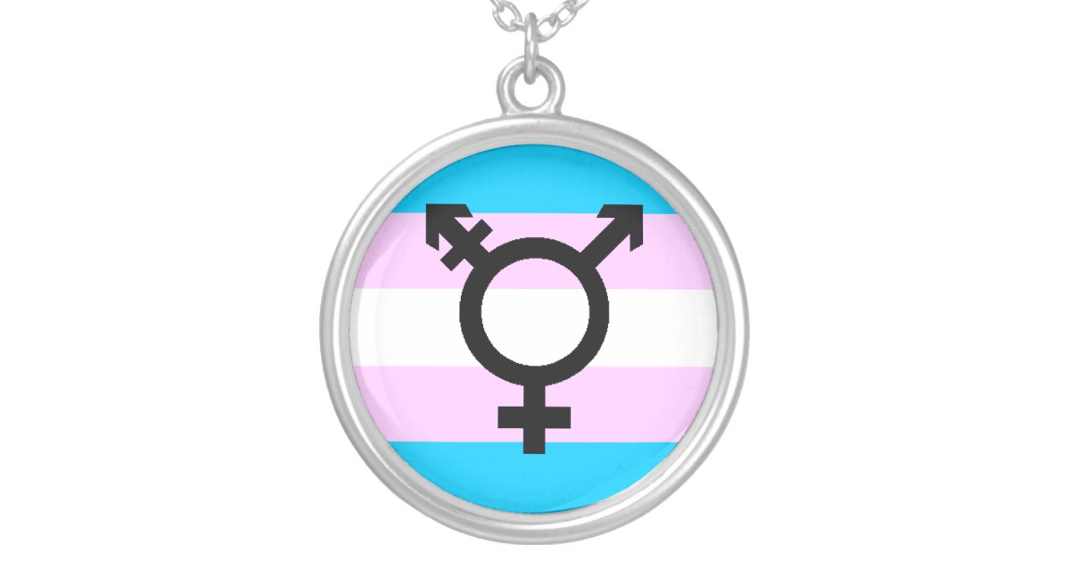 Trans Pride necklace - with symbol | Zazzle