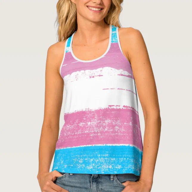 Trans Pride Paint Tank Top | Zazzle
