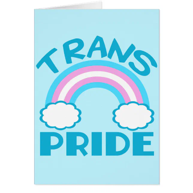 Trans Pride Rainbow Beautiful Transgender Card | Zazzle