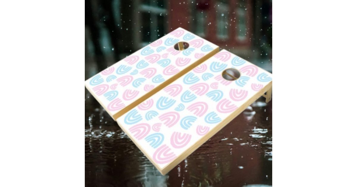 Trans Pride Rainbow Cornhole Set | Zazzle