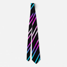 Trans Pride Tie Thick Stripes | Zazzle