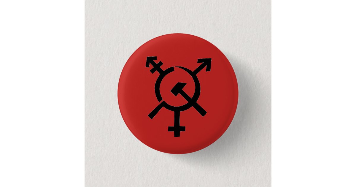 Trans Queer Feminist Communism Button | Zazzle