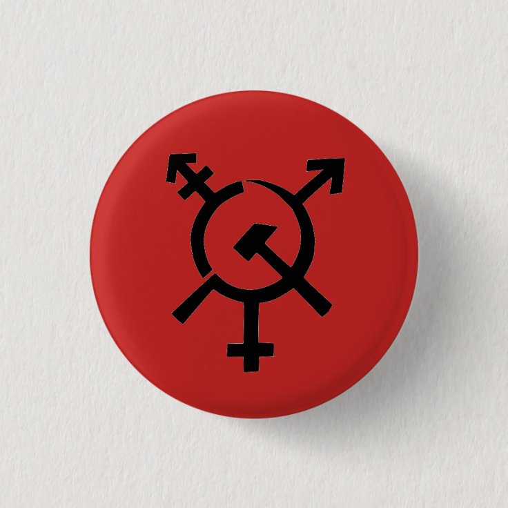 Trans Queer Feminist Communism Button | Zazzle