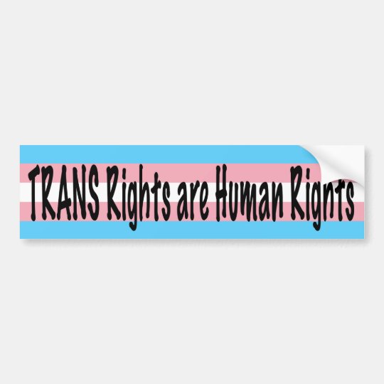 TRANS Rights are Human Rights Bumper Sticker | Zazzle.com