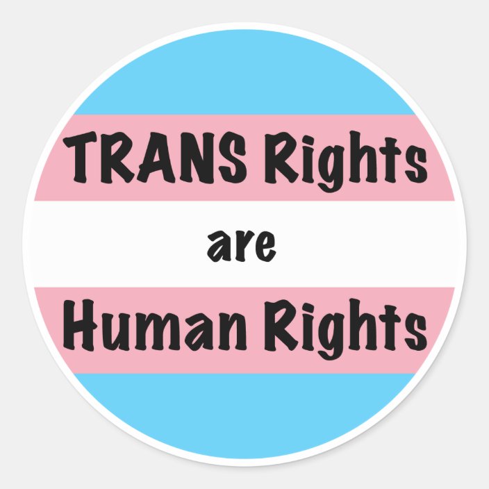 TRANS Rights are Human Rights Classic Round Sticker | Zazzle.com