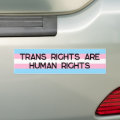 Trans Rights are Human Rights | Trans Flag Bumper Sticker | Zazzle