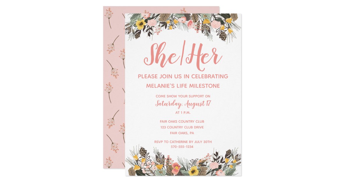 Trans Shower Transgender Coming Out Party Invitation | Zazzle.com