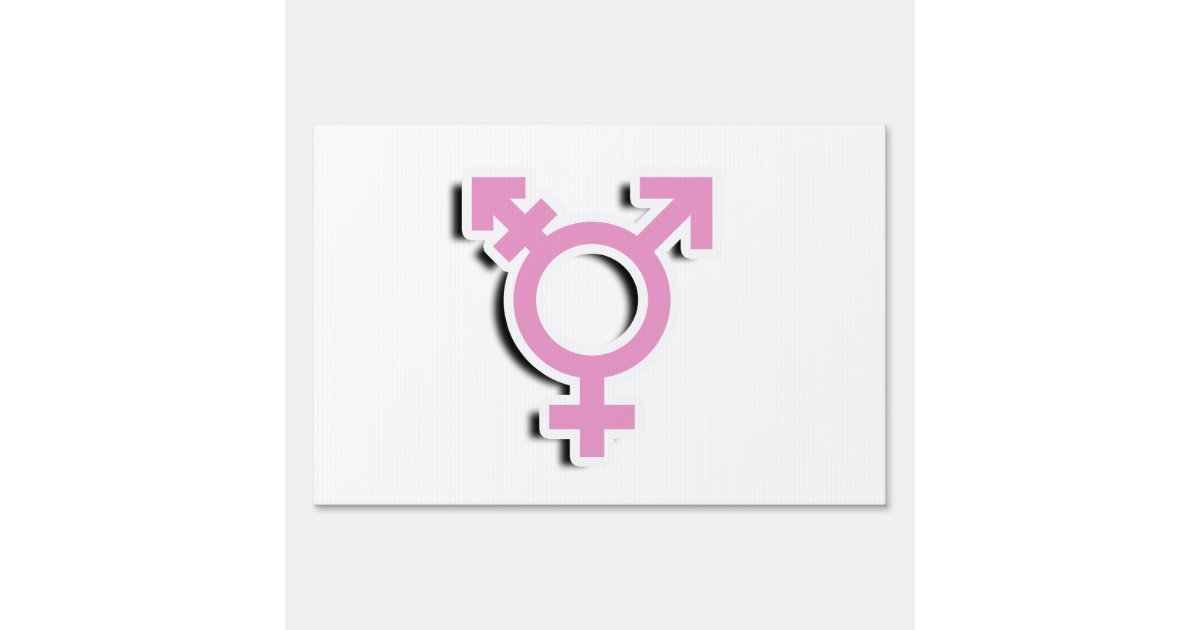 TRANS SYMBOL 3D YARD SIGN | Zazzle