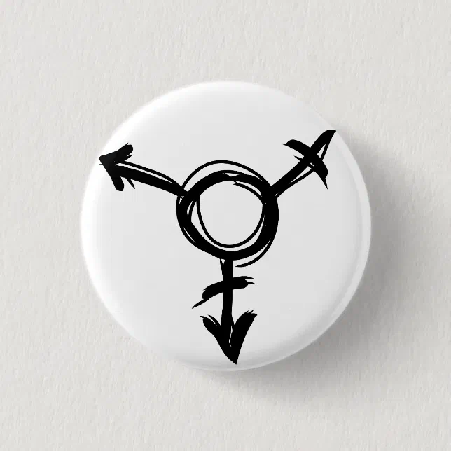trans symbol button | Zazzle