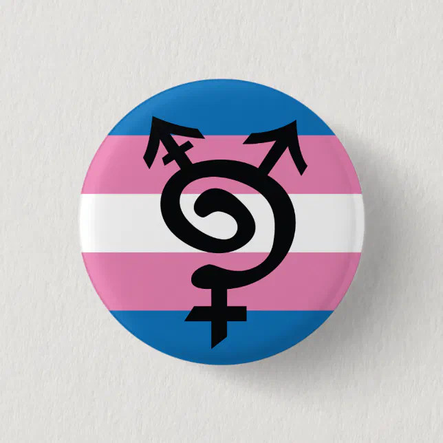 Trans* Symbol Button | Zazzle