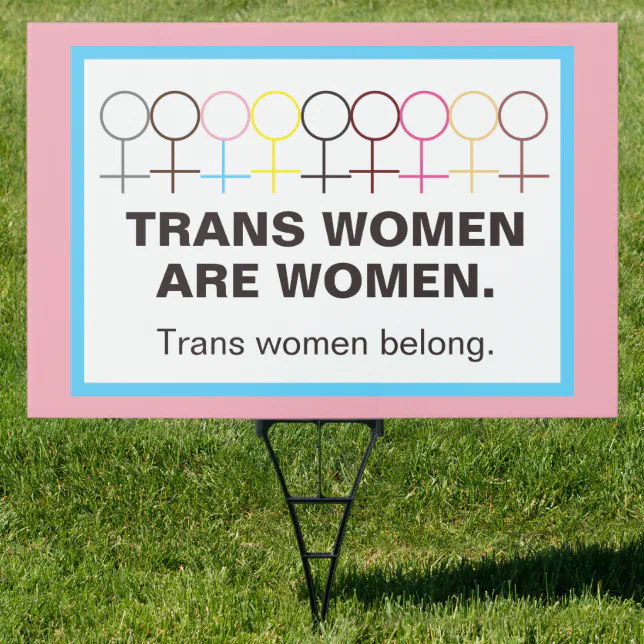 Trans Women Are Women Woman Symbol Stick Figure Sign | Zazzle