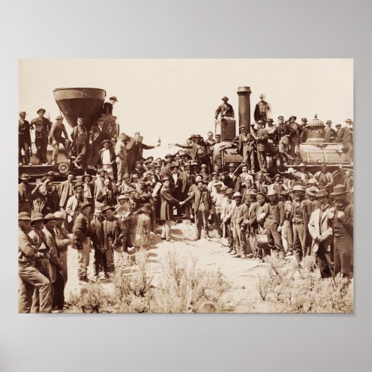 Transcontinental Railroad - Golden Spike Ceremony Poster | Zazzle.com
