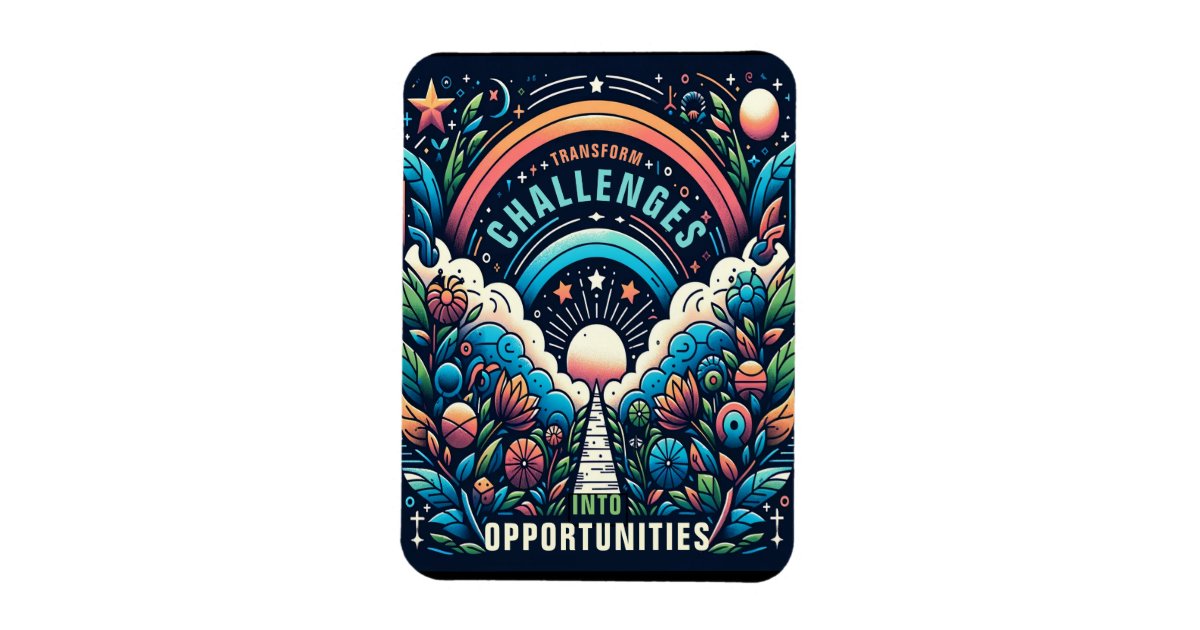Transform Challenges Into Opportunities Magnet | Zazzle